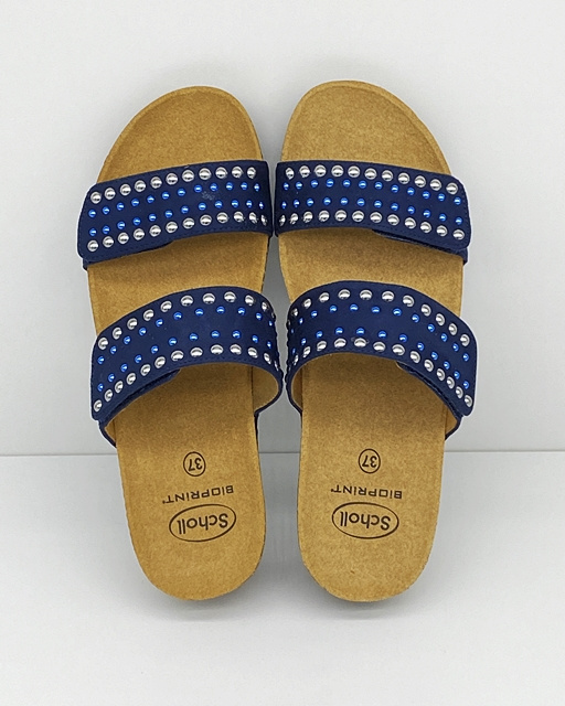 Klapki damskie Scholl Michelle F29344 niebieskie, tęgość F-G - obuwie ...